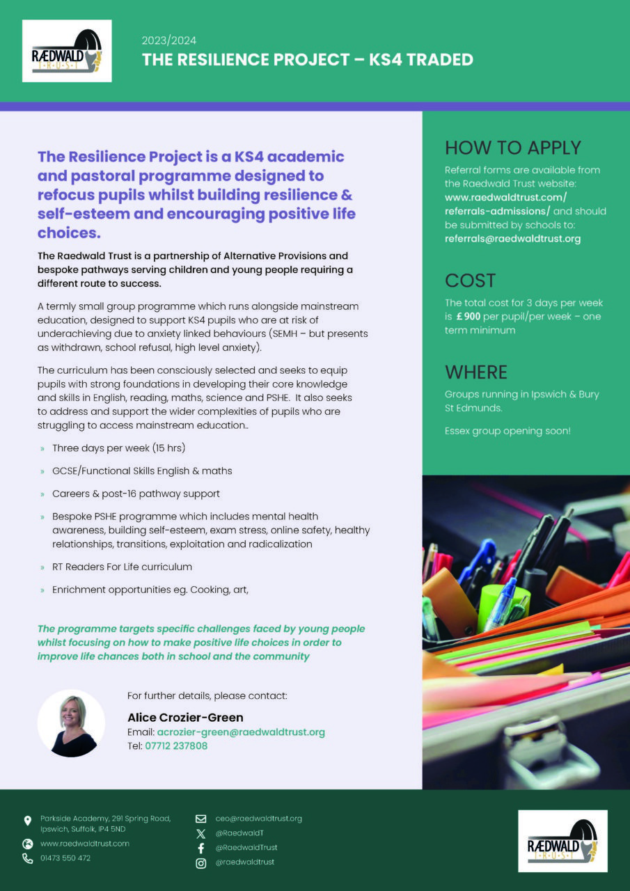 The Resilience Project - KS4 Traded - Raedwald Trust